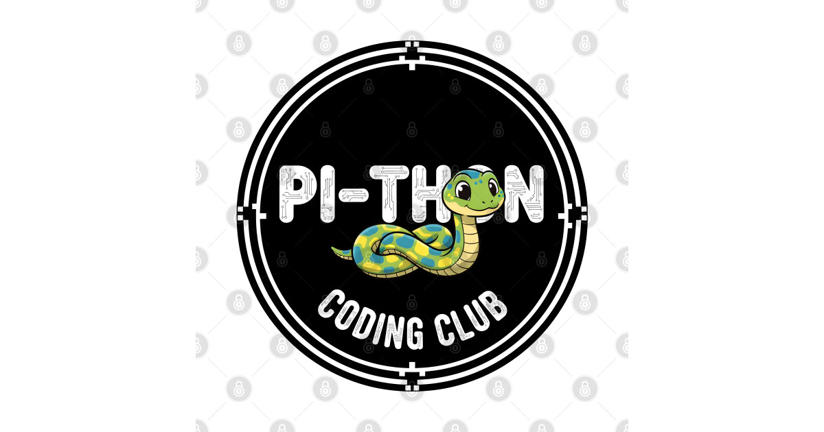 Pi-Thon Coding Club Nerdy Python - Coding Humor - T-Shirt | TeePublic