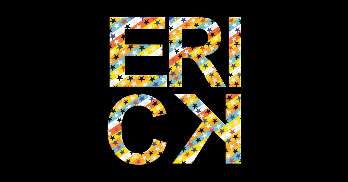 Erick, name, typography - Erick - Sticker | TeePublic