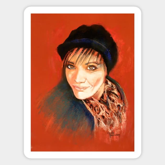 Portrait of Peta - Lynda Robinson - Sticker | TeePublic