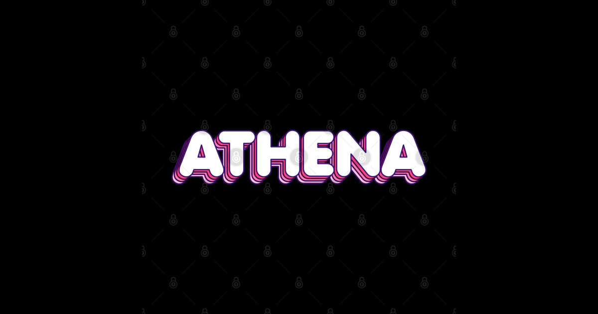 Pink Layers Athena Name Label - Pink Layers Athena Name Label - Sticker ...