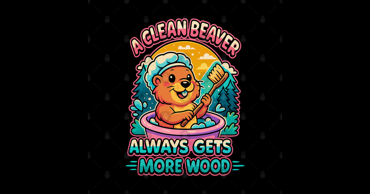 clean beaver - Clean Beaver - Sticker | TeePublic