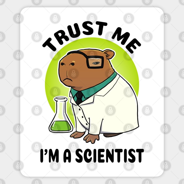 Trust me I'm a scientist Capybara Scientist - Funny Capybara - Sticker ...