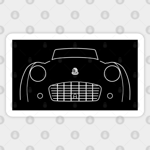 Triumph TR3 pre-facelift classic 1950s British car outline graphic ...