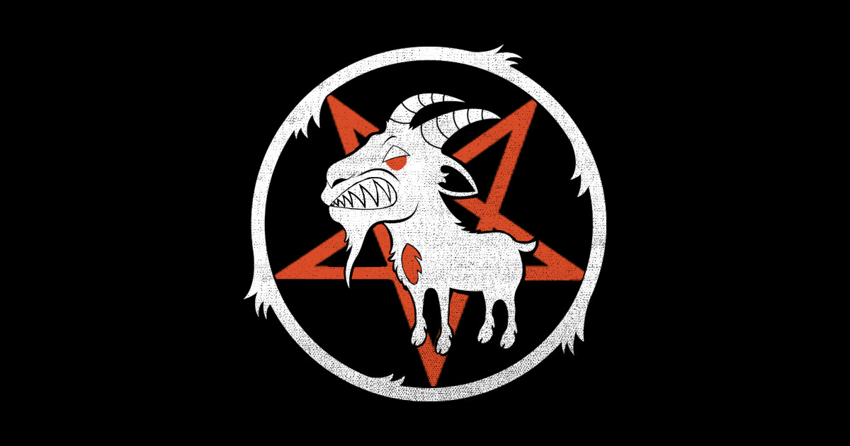 Satanic Goat Pentagram - Satanic - Sticker | TeePublic