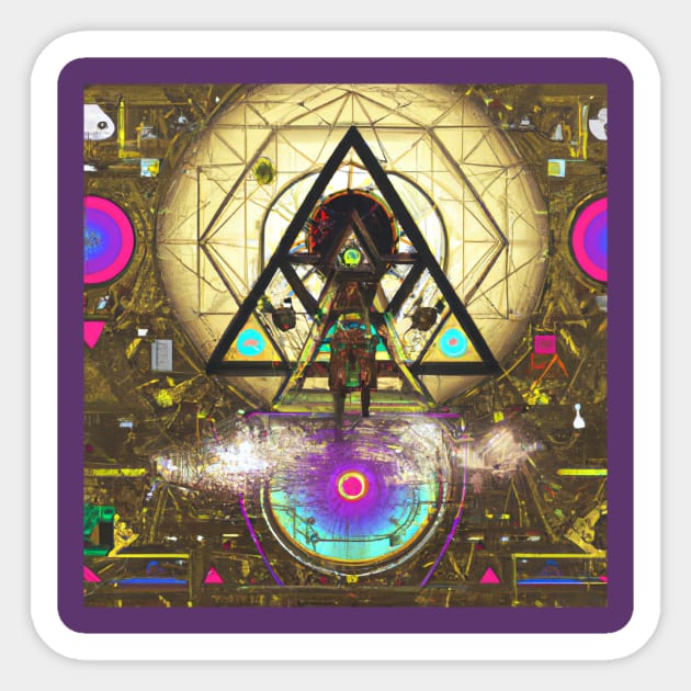 Trippy Sacred Geometry Mandala - Sacred Geometry - Sticker | TeePublic