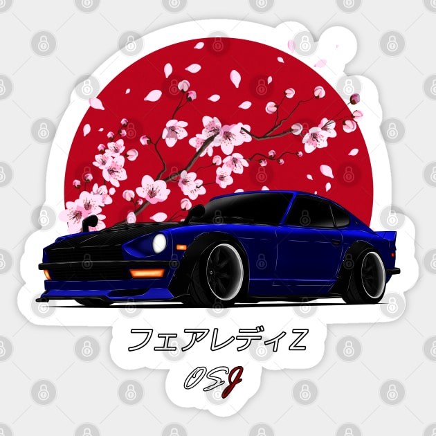 240Z Blue SunRise Edition - Nissan Fairlady Z - Sticker | TeePublic