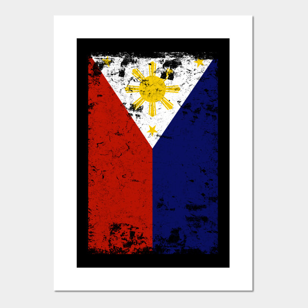 Filipino Vintage Distressed Philippines Flag - Flag Filipino - Posters ...