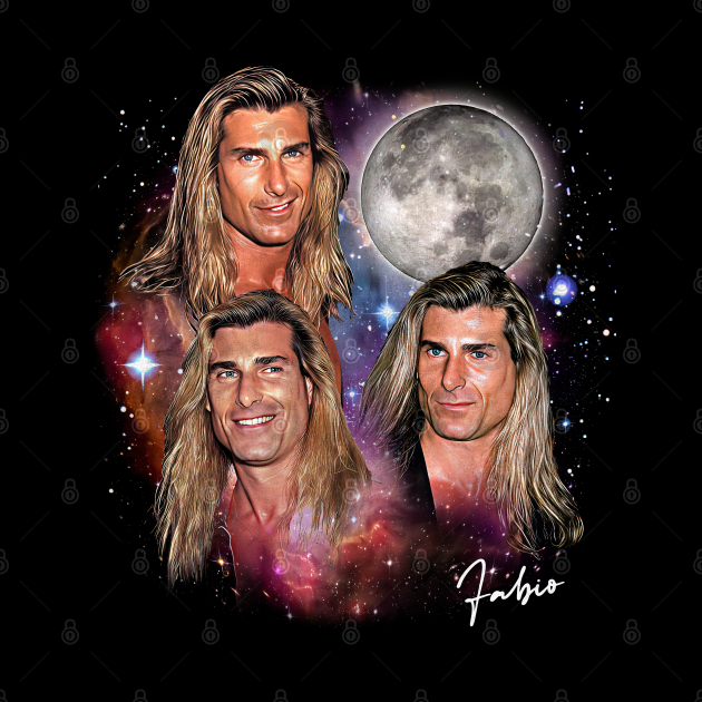 Fabio / Sexy 80s Aesthetic Design - Fabio - Pin | TeePublic