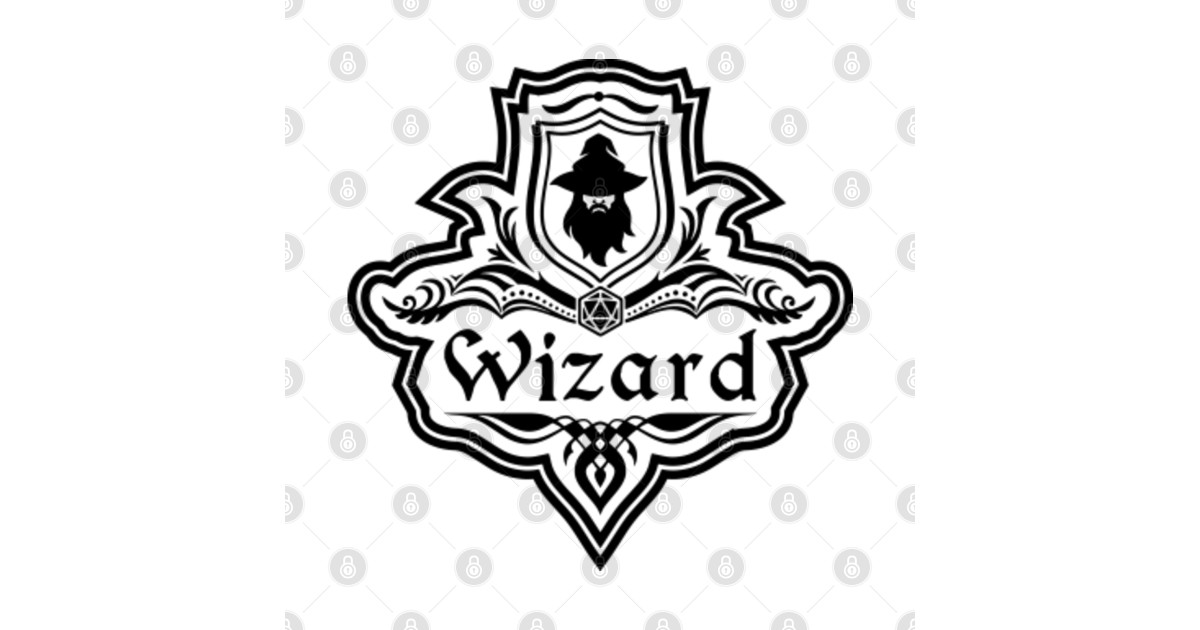 Wizard DnD Class Emblem - Tabletop RPG - Rpg Gamer Gift - T-Shirt ...