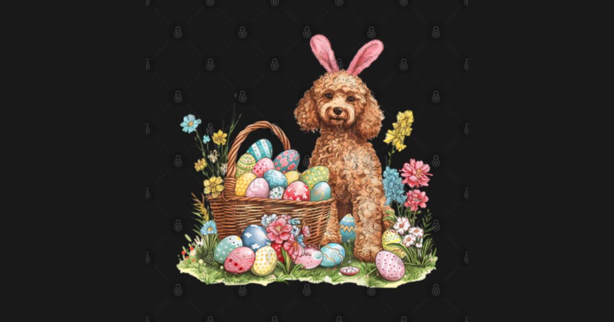 Poodle Easter Poodle Easter Egg - Poodle Easter - T-Shirt | TeePublic