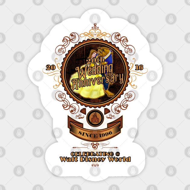 20th wedding anniversary - Wedding - Sticker | TeePublic