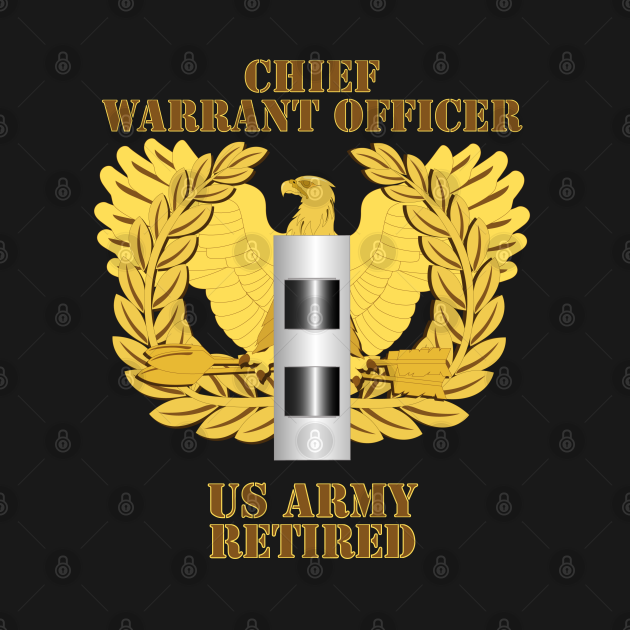 Emblem - Warrant Officer - CW2 - Retired - Retired - T-Shirt | TeePublic
