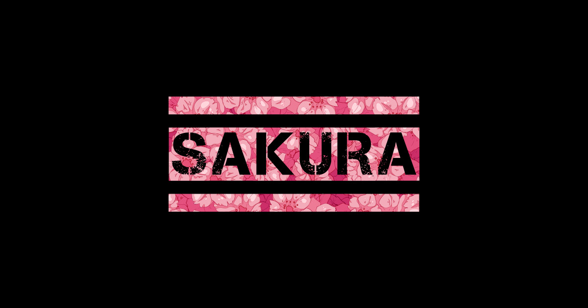 The cute pink sakura word - Sakura - T-Shirt | TeePublic