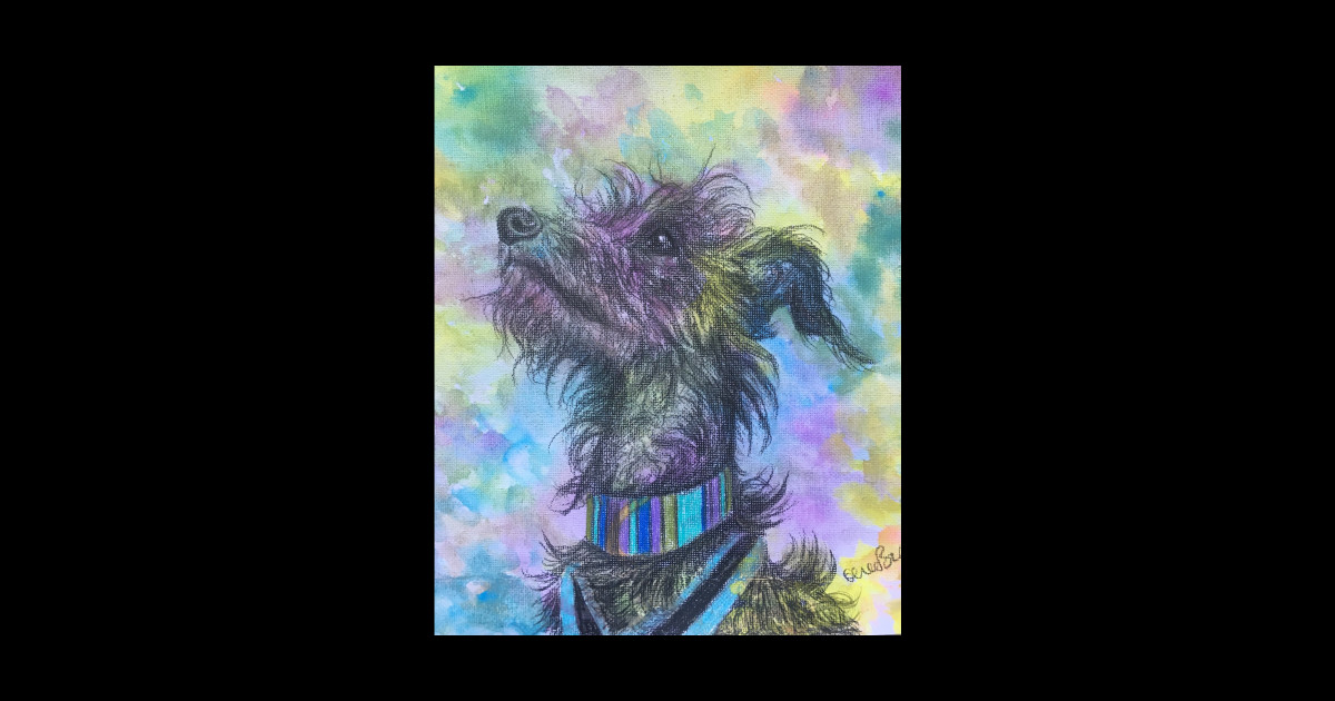 Rainbow scruffy Lurcher - Rainbow Scruffy Lurcher - Sticker | TeePublic