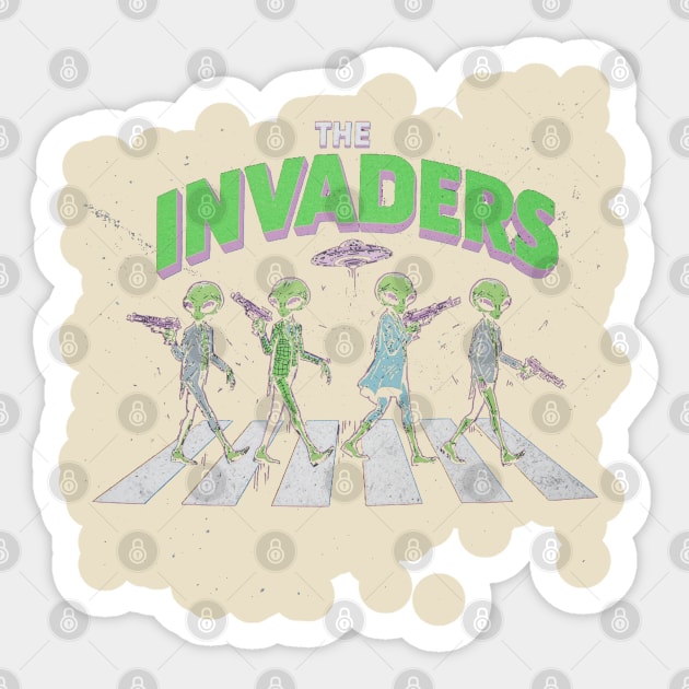 the invaders v1 - Alien - Sticker | TeePublic