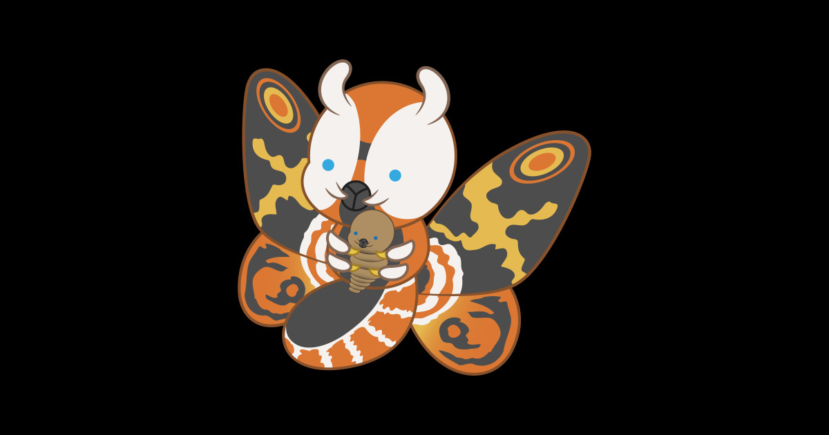 Chibi Kaiju Moth sticker/magnet - Mothra - Sticker | TeePublic