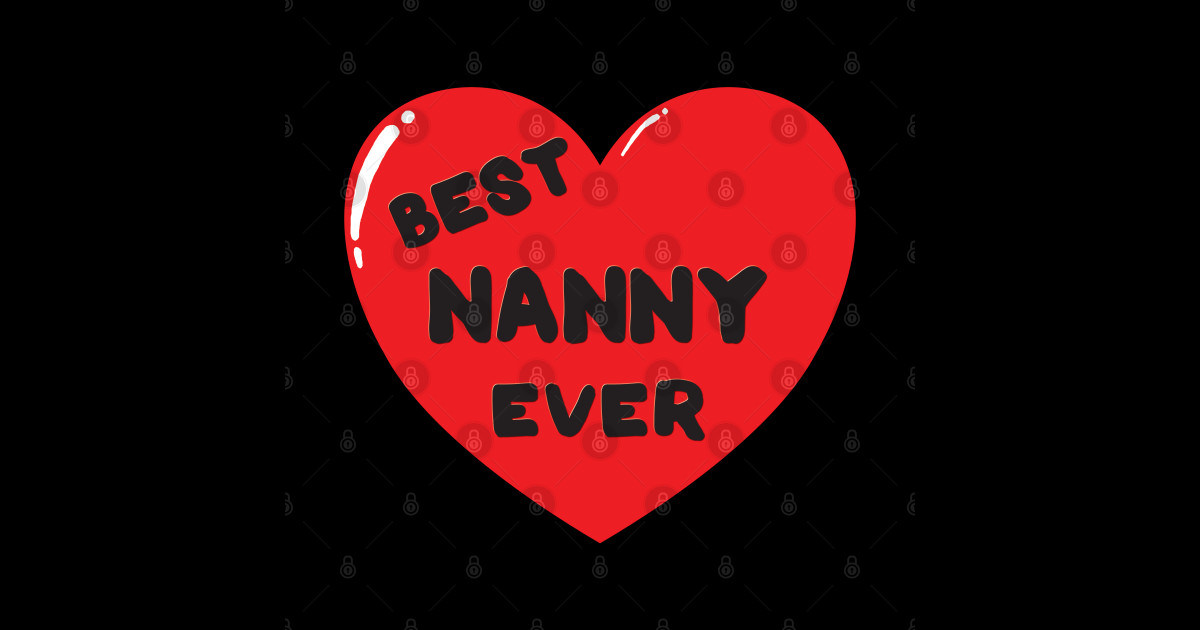 Best Nanny Ever doodle hand drawn design - Best Nanny Ever - Sticker ...