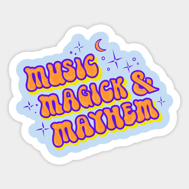 MMM Logo - Musicmagickmayhem - Sticker | TeePublic
