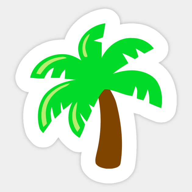 Palm Tree Emoticon - Island - Sticker | TeePublic