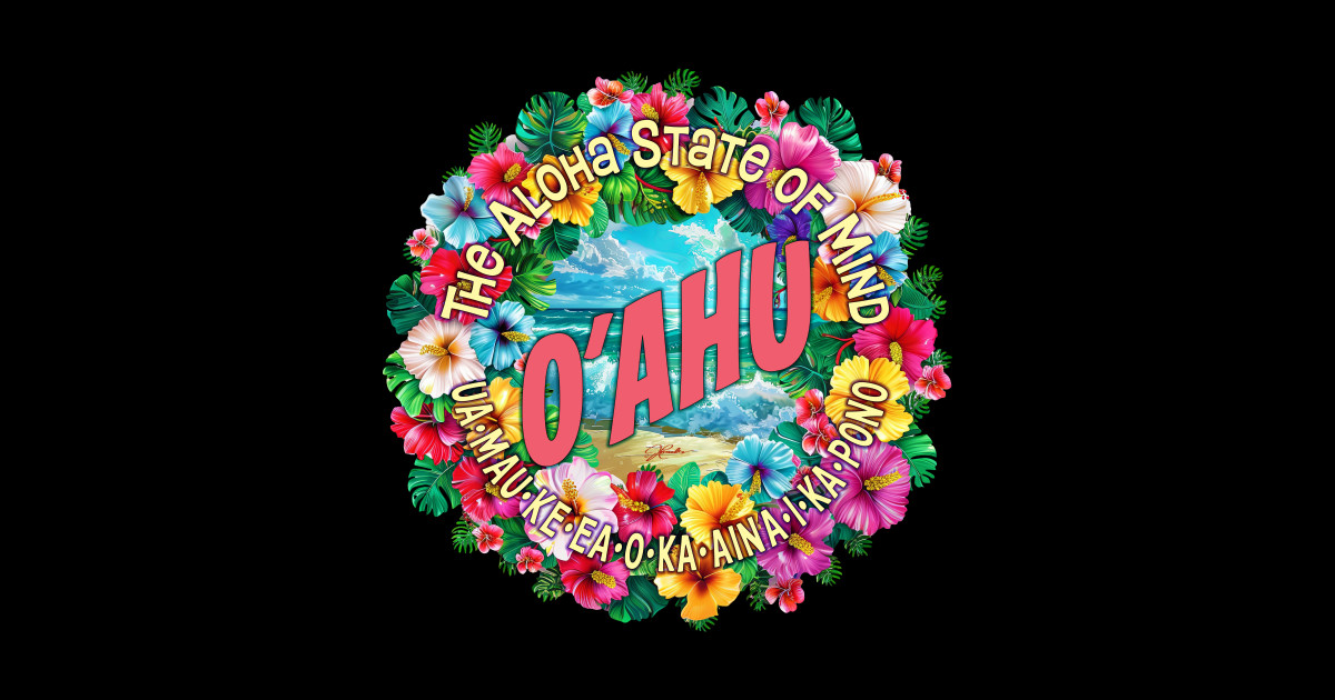 Oahu, Hawaii - Oahu - Sticker | TeePublic