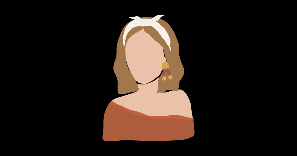 Boho Woman Light Brown Hair - Woman - Sticker | TeePublic