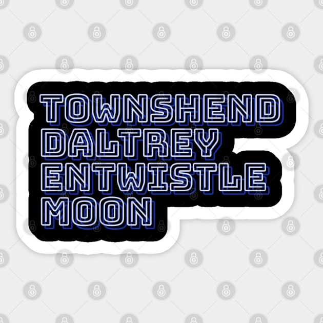 The band - The Who - Sticker | TeePublic