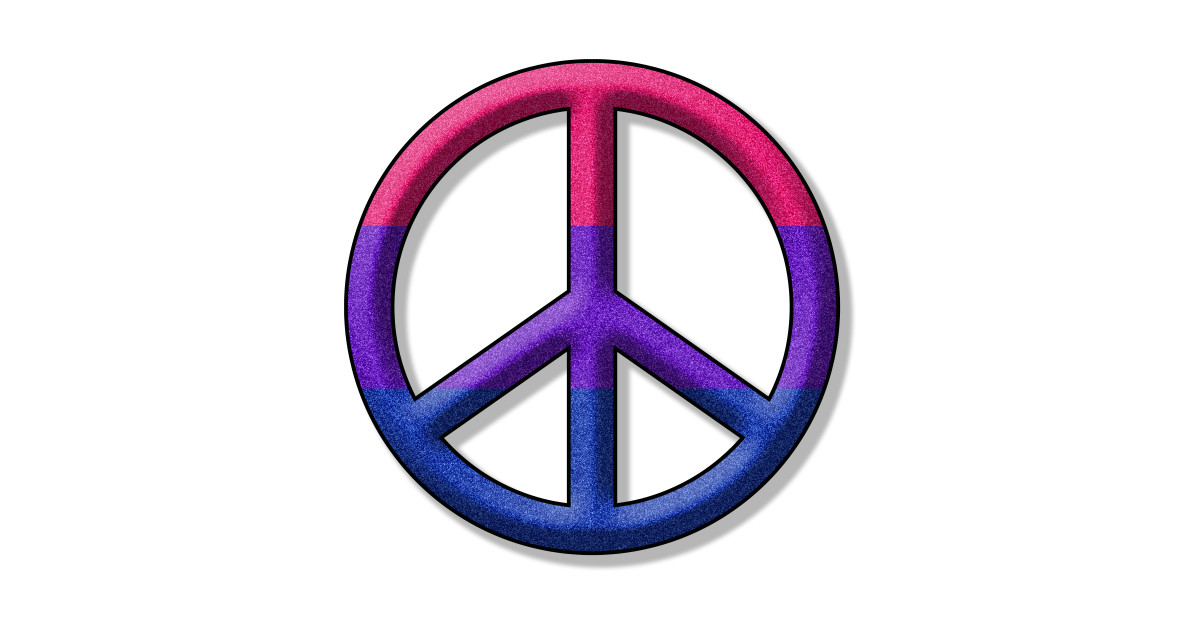 Peace Pride design in Bisexual pride flag colors - Peace Sign - T-Shirt ...