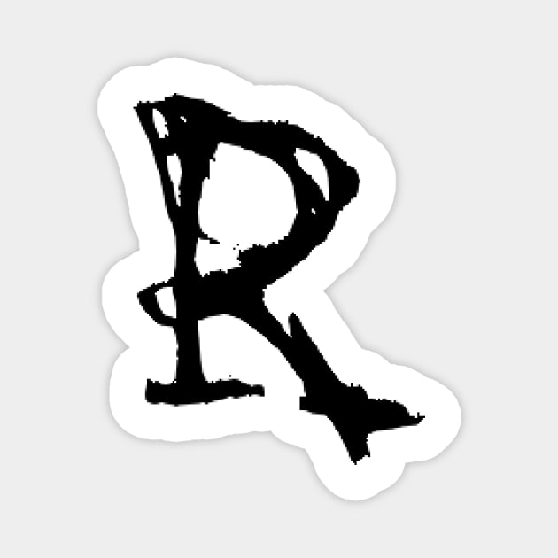 Dark and Gritty letter R from the alphabet - Letter R - Magnet | TeePublic