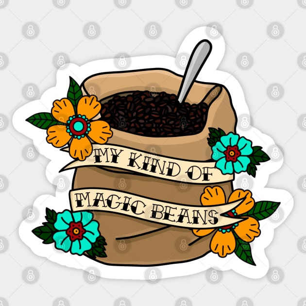Magic Beans Coffee Lover - Coffee - Sticker | TeePublic