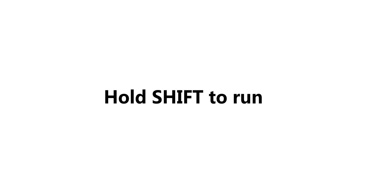 Hold SHIFT to run gamer shirt in black font - Gaming Apparel - T-Shirt ...