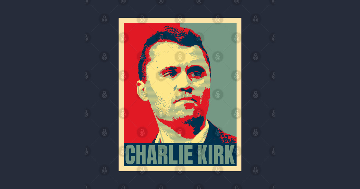 Charlie Kirk Hope Poster - Charlie Kirk - T-Shirt | TeePublic