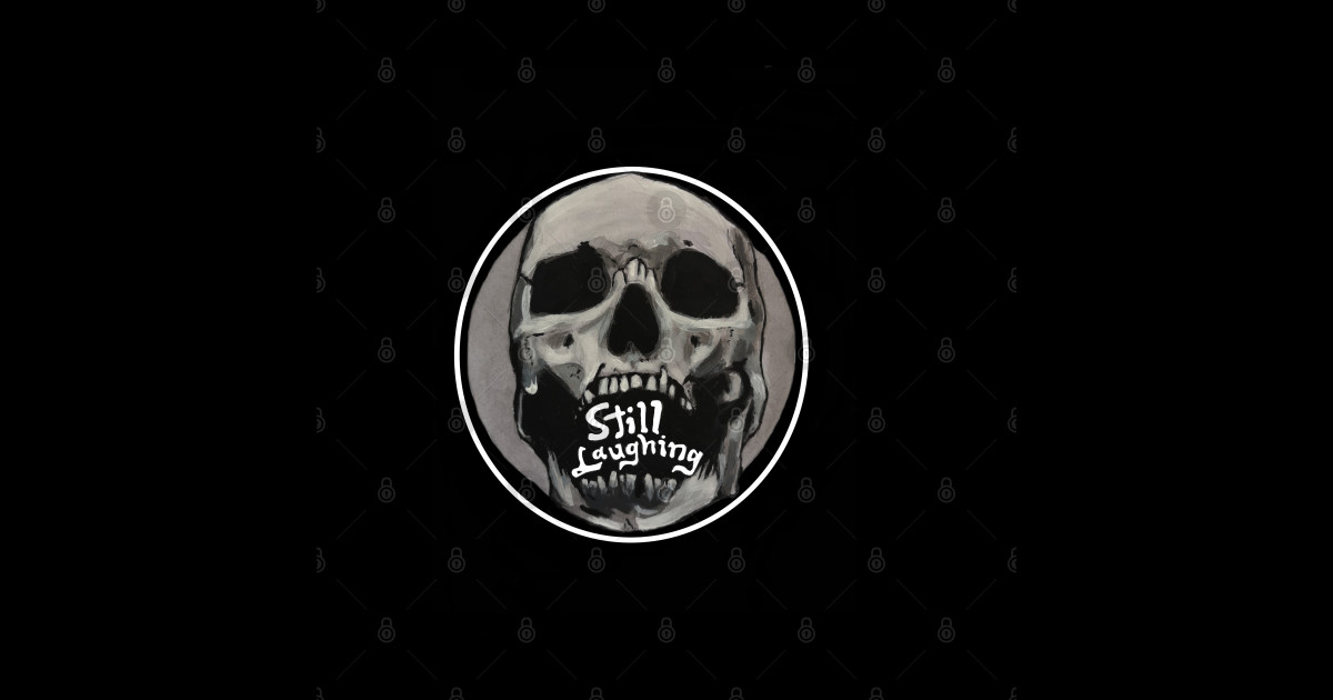 Skull Still Laughing - Skull - Sticker | TeePublic
