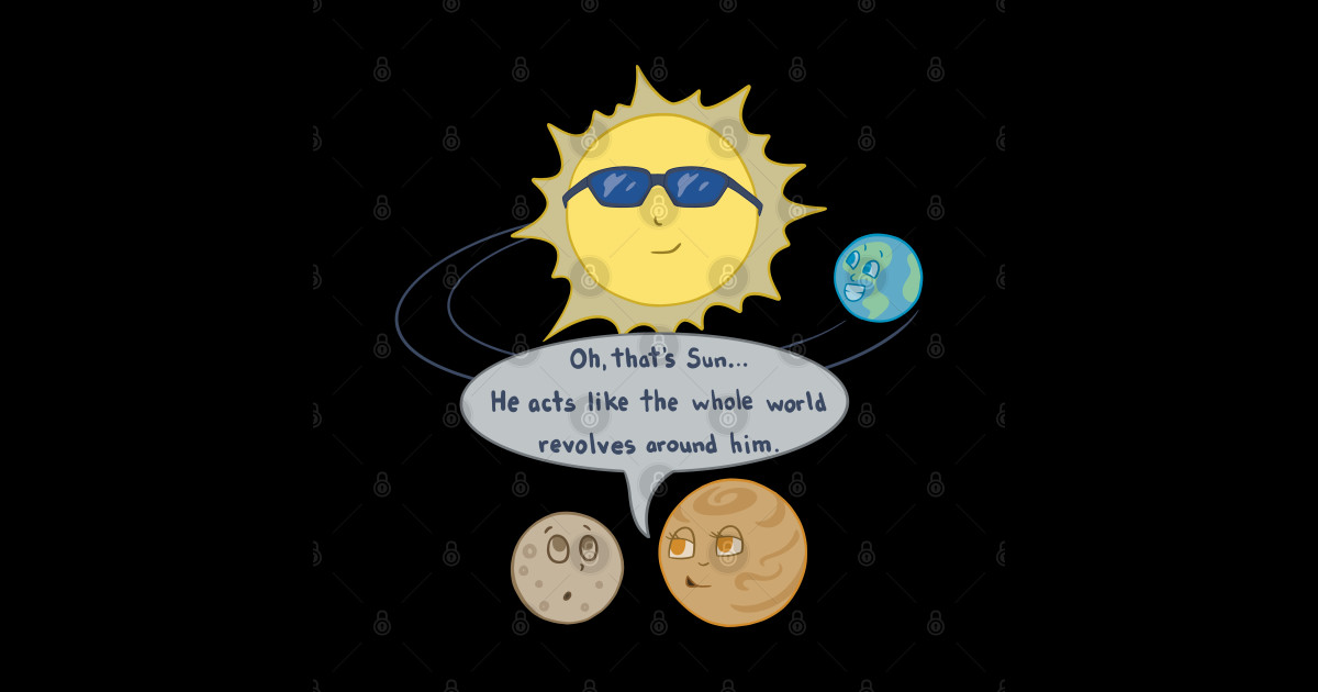 Funny Sun and Planets Pun - Sun Joke - Sticker | TeePublic