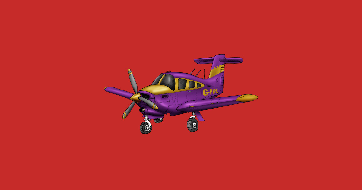 Purple Aircraft Piper T-Tail - Piper - T-Shirt | TeePublic