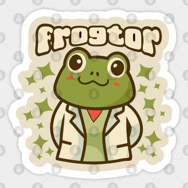 Cute doctor frog - Frog - Sticker | TeePublic