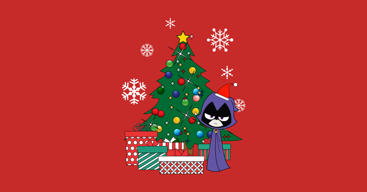 Teen Titans Raven Around The Christmas Tree - Teen Titans - Long Sleeve ...