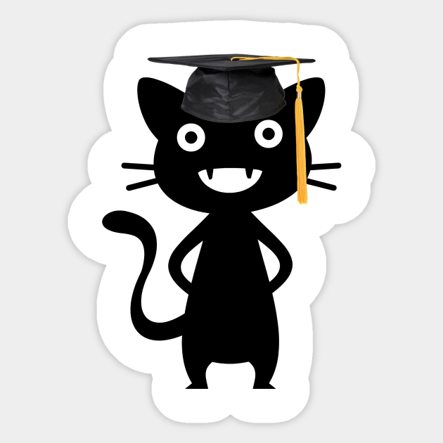 student cat - Student - Sticker | TeePublic
