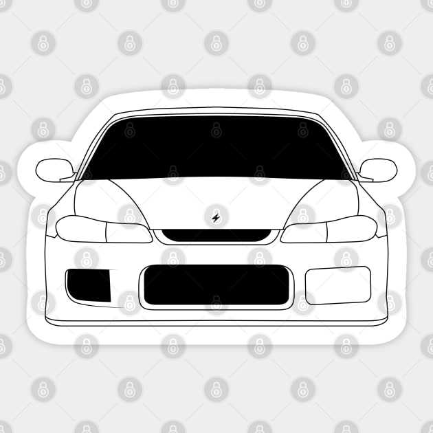 Nissan Silvia S15 Black Outline - Car - Sticker | TeePublic
