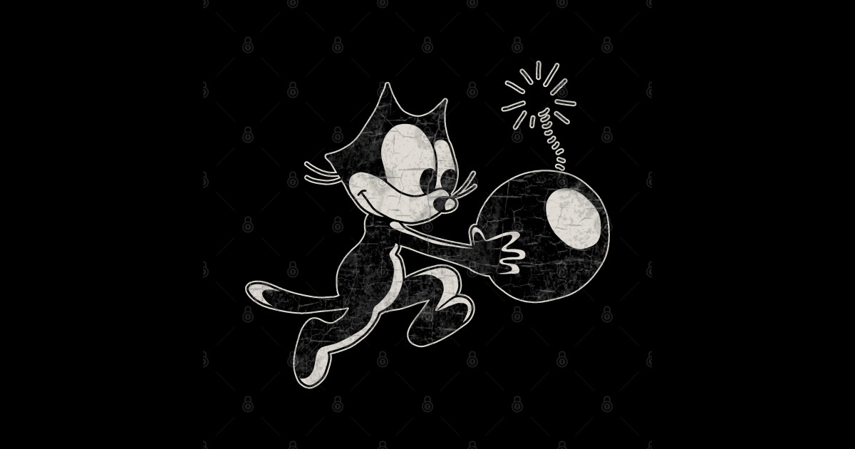 Felix The Cat with Bomb - Felix The Cat - Sticker | TeePublic