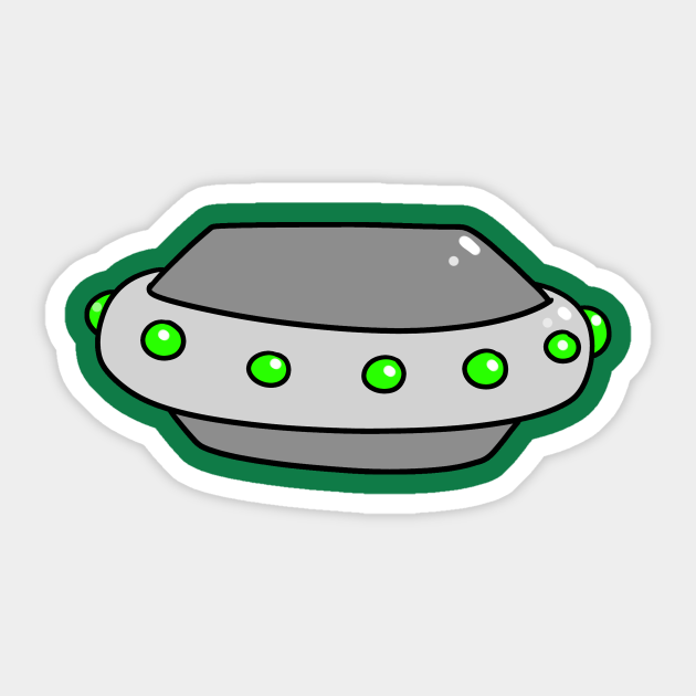 Alien Spaceship - Spaceship - Sticker | TeePublic