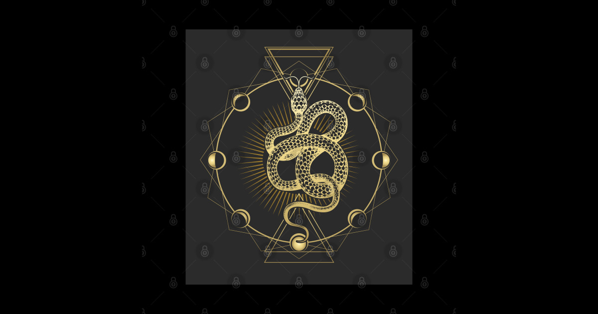 Esoteric Symbol of Snake Sacred Geometry - Snake - Posters and Art ...