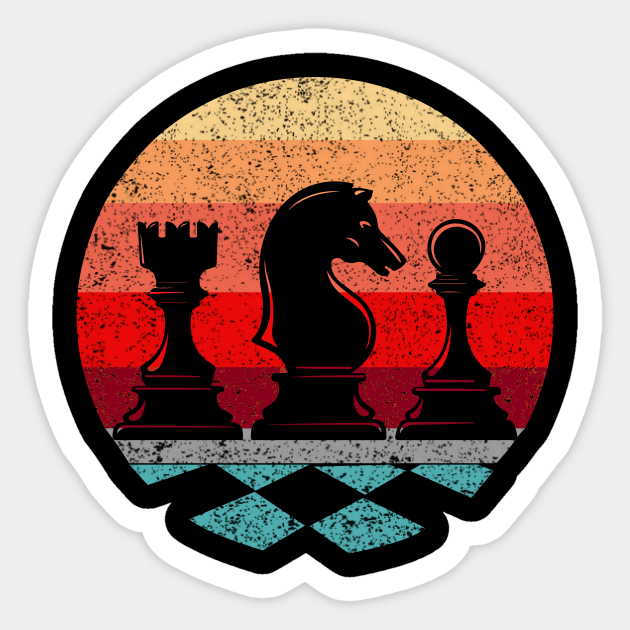 Vintage Chess Pieces - Chess Player - Sticker | TeePublic