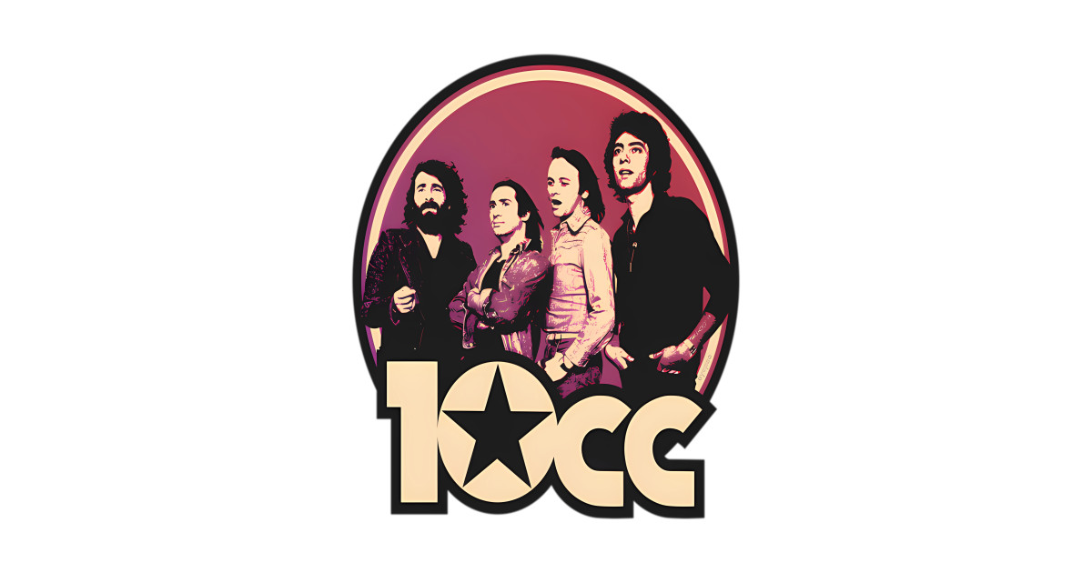 10cc – Retro Sunset Circle Style - 10cc Band - T-Shirt | TeePublic
