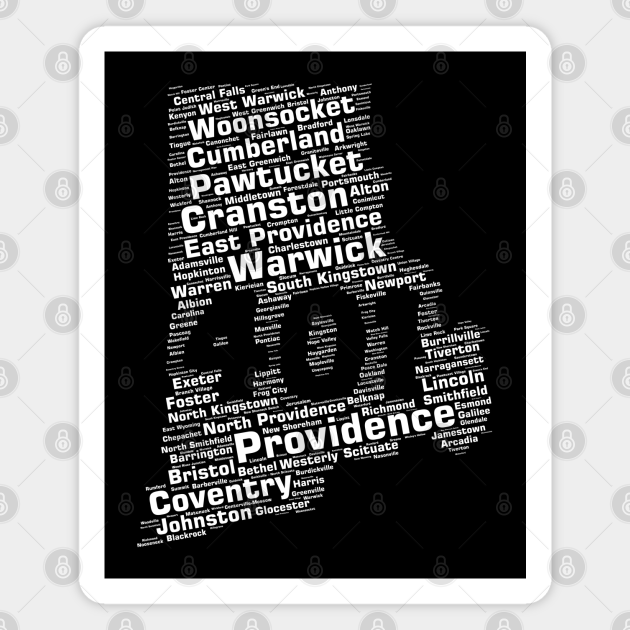 Rhode Island Cities 401 Area Code - Rhode Island - Magnet | TeePublic