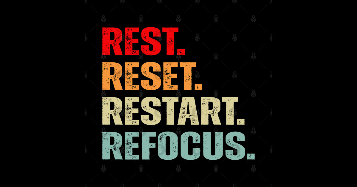 Rest Reset restart refocus vintage - Reset - Magnet | TeePublic
