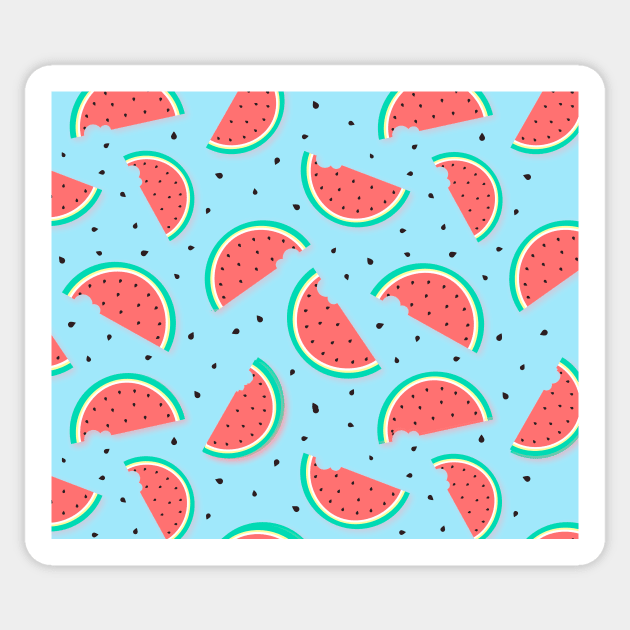 Summer watercolour watermelon - Watermelons - Sticker | TeePublic