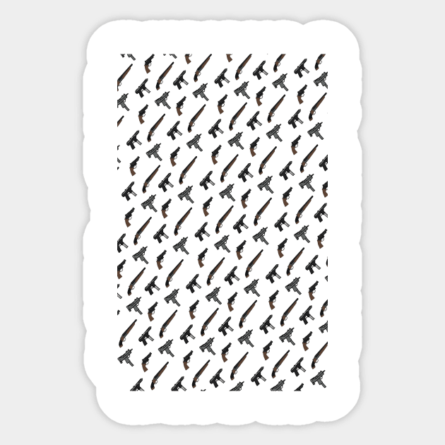 Old school guns - Guns - Sticker | TeePublic