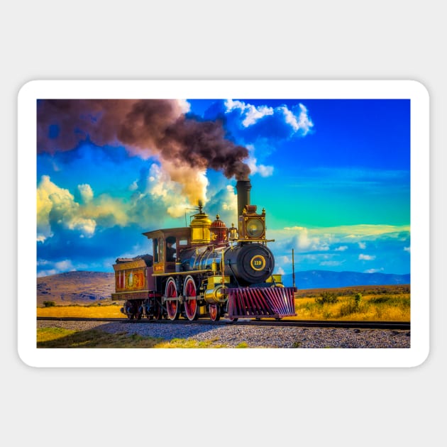 Smoking Down The Tracks - Union Pacific Engine - Sticker | TeePublic
