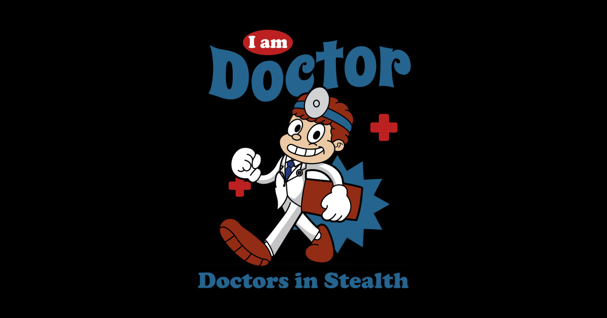 I Am Doctor - Retro Doctor Cartoon - Sticker | TeePublic