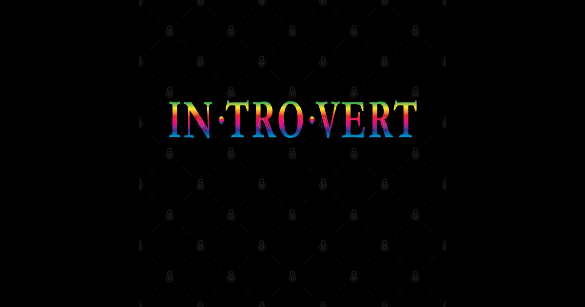 Introvert Gamer Definition Text Rainbow - Introvert - Magnet | TeePublic